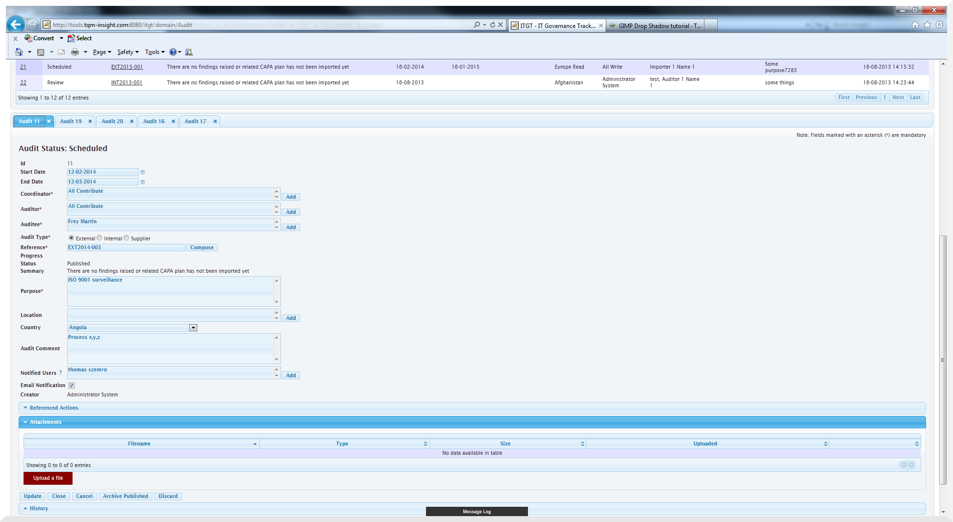 IT Governance Tracker