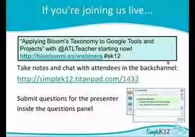 Applying Blooms Taxonomy to Google Tools and Projects