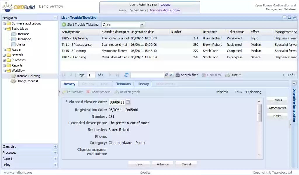 CMDBuild - CMDB for IT Asset Management