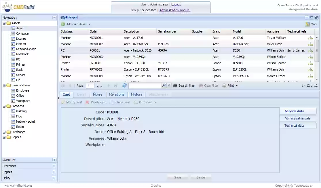 CMDBuild - CMDB for IT Asset Management