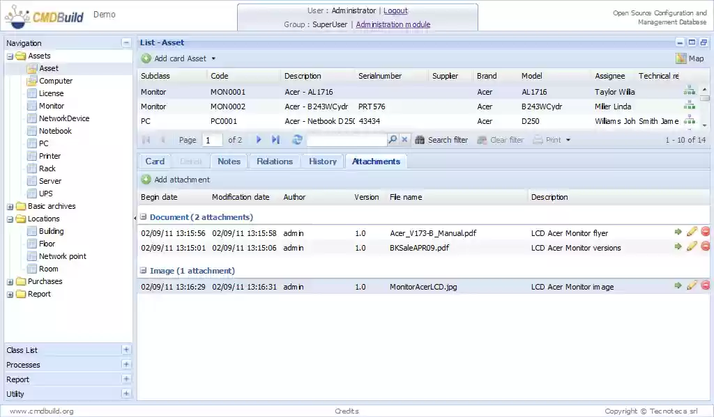 CMDBuild - CMDB for IT Asset Management