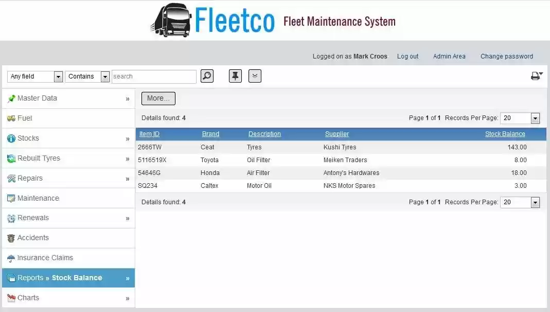 Fleetco - Fleet Maintenance Management