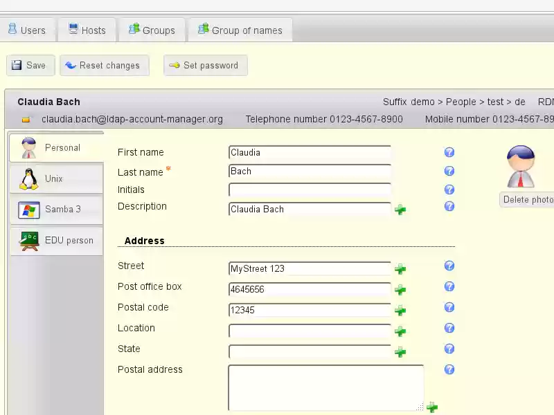 LDAP Account Manager