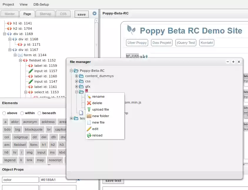 Poppy - Web Interface Generator