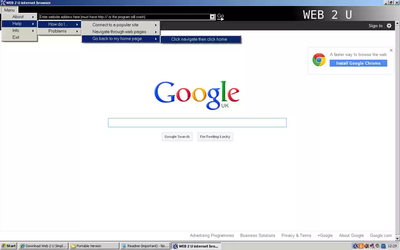 Web 2 U Simple Fast Web Browser
